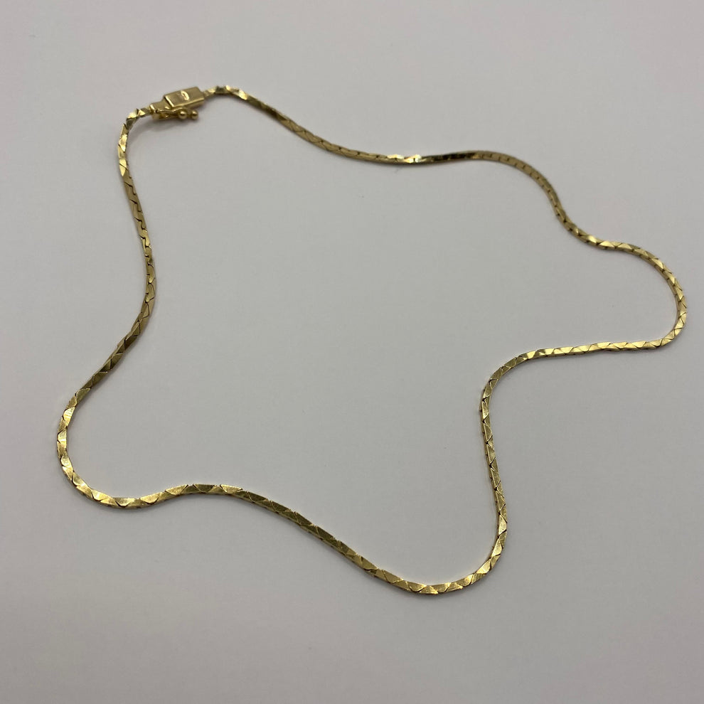 9ct Snake box chain – Gilded Ferret Jewellery